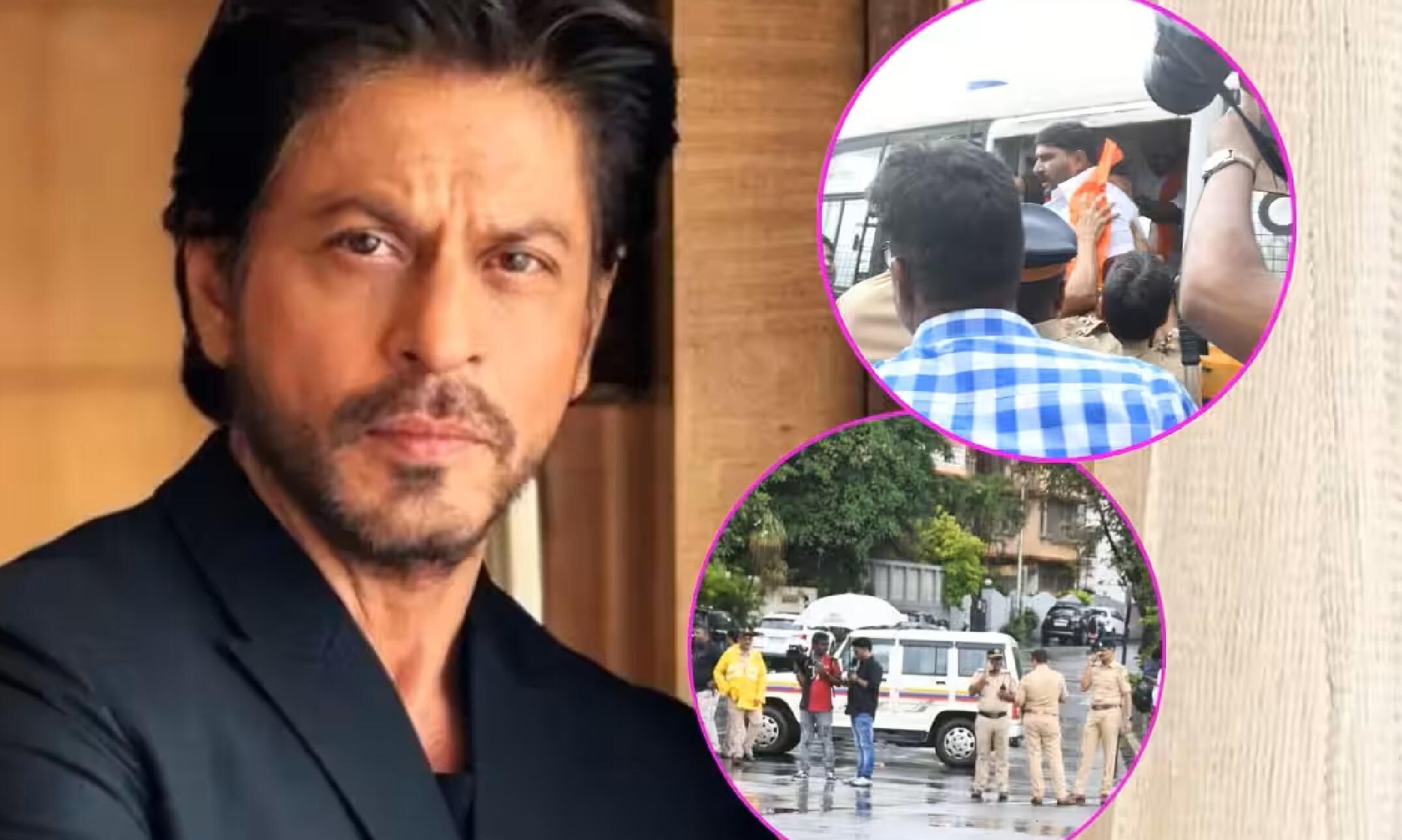 Shahrukh Khan Mannat: शाहरुख खान के घर के बाहर हुआ बवाल, चप्पे-चप्पे पर हुई पुलिस की तैनाती ...
